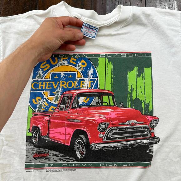 Vintage | Shirts | Chevrolet Cars Vintage T Shirt 8s 90s White Usa Pick ...